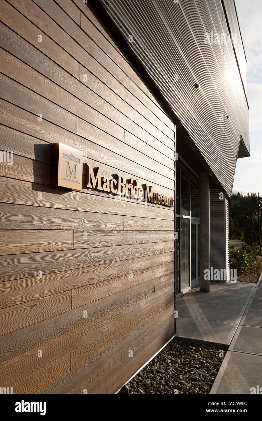 The MacBride Museum in Whitehorse, the Yukon, Canada. The museum ...