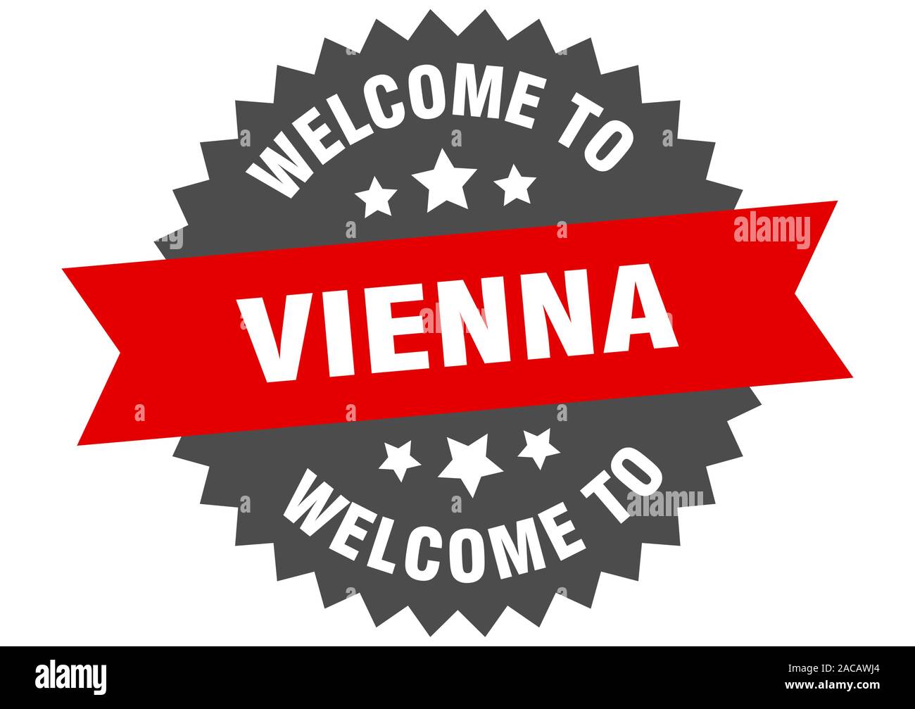 Vienna sign. welcome to Vienna red sticker Stock Vector Image & Art - Alamy