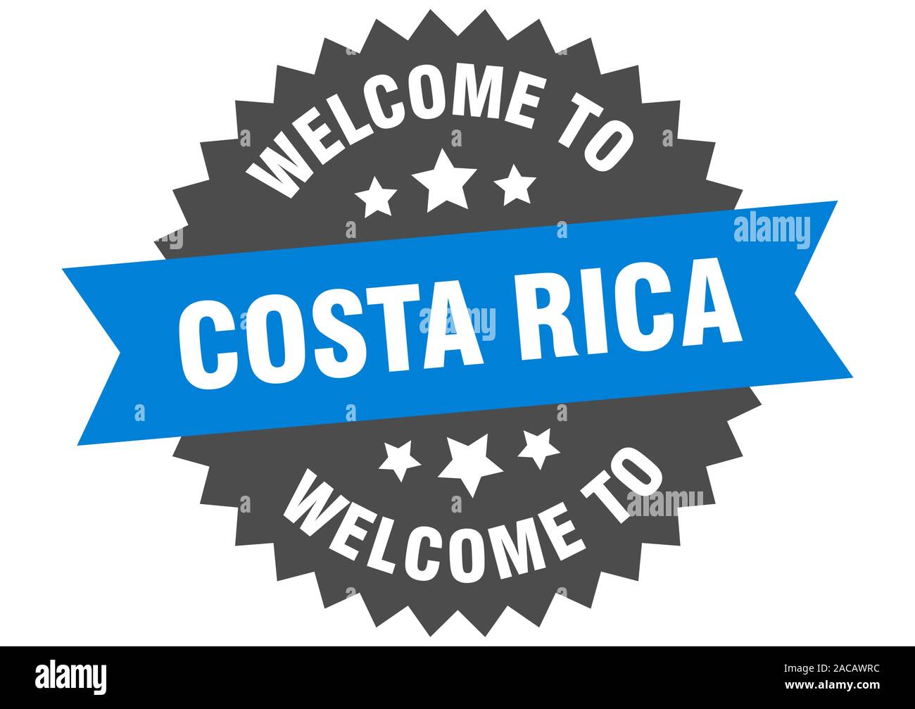 Costa Rica sign. welcome to Costa Rica blue sticker Stock Vector Image ...