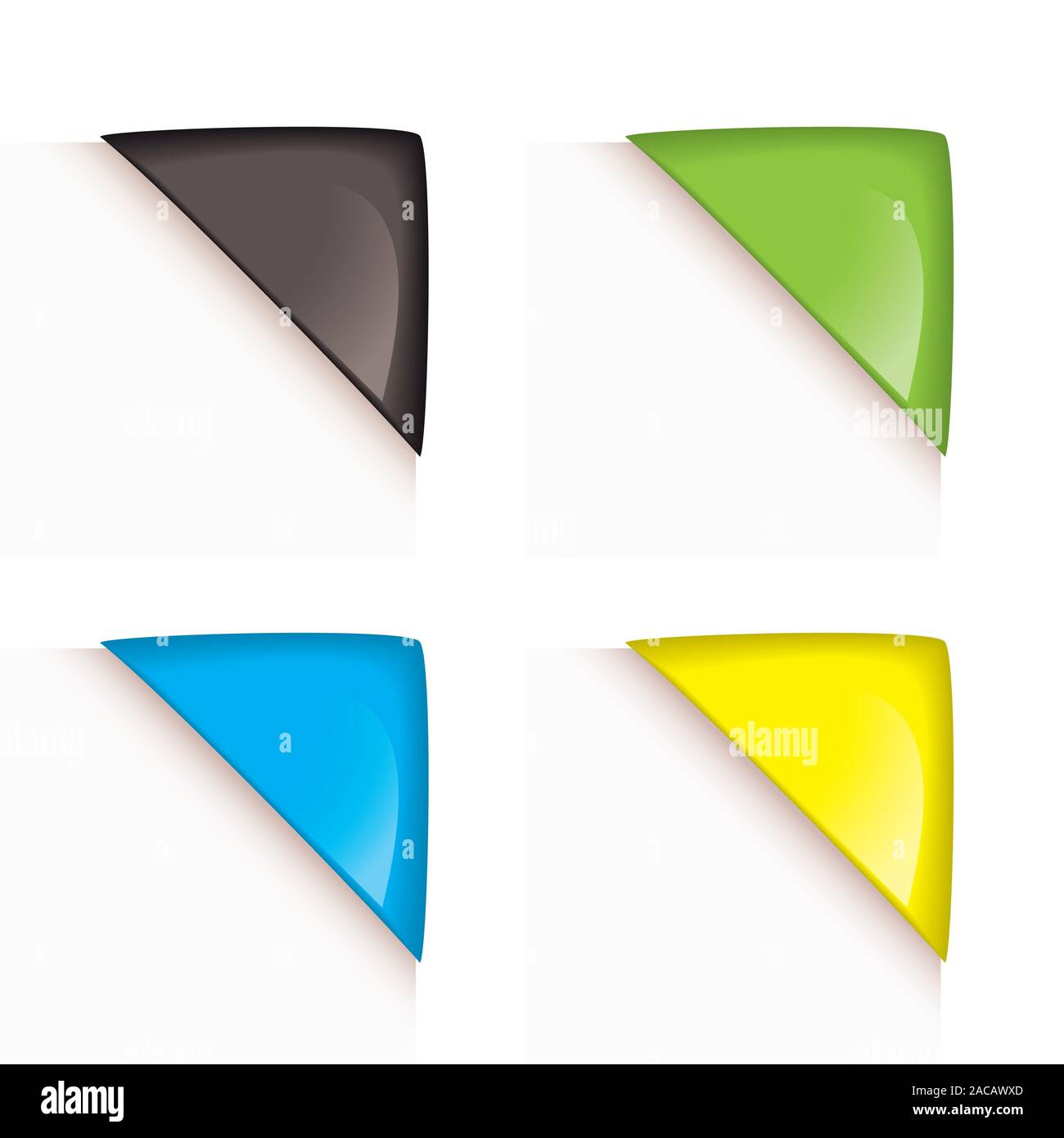 Paper corner icons Stock Photo - Alamy