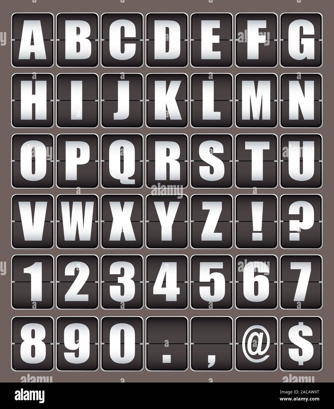 Alphabet ticker board Stock Photo - Alamy