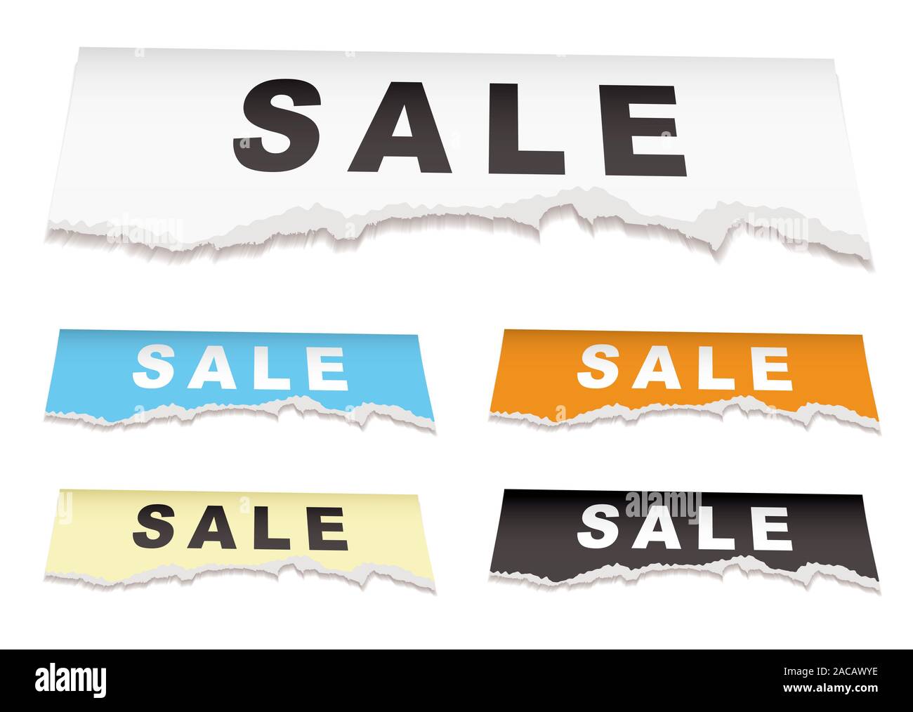 Sale torn paper Stock Photo - Alamy