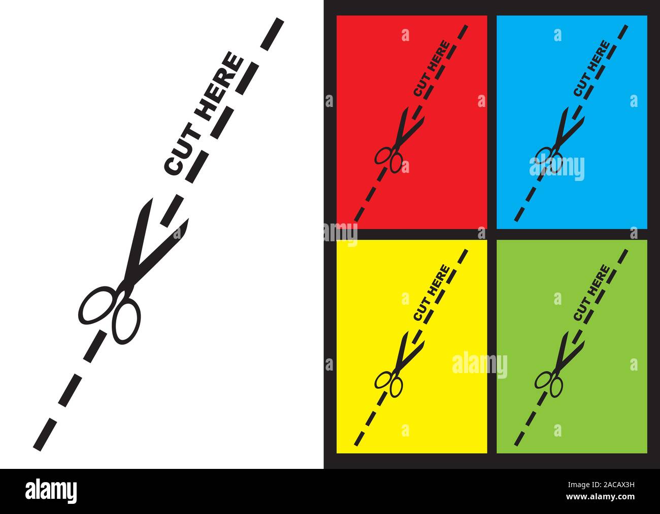 Cut along the dotted line hi-res stock photography and images - Alamy