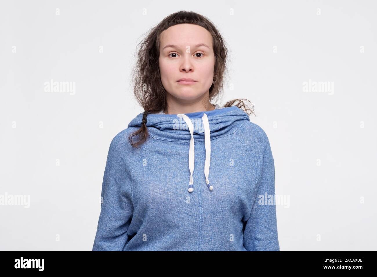 Serious unemotional teen girl hi-res stock photography and images - Alamy