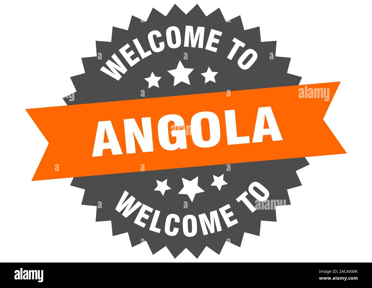 Angola sign. welcome to Angola orange sticker Stock Vector Image & Art ...