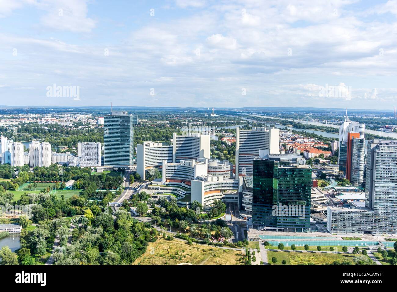 Vienna financial district cityscape danube hi-res stock photography and ...