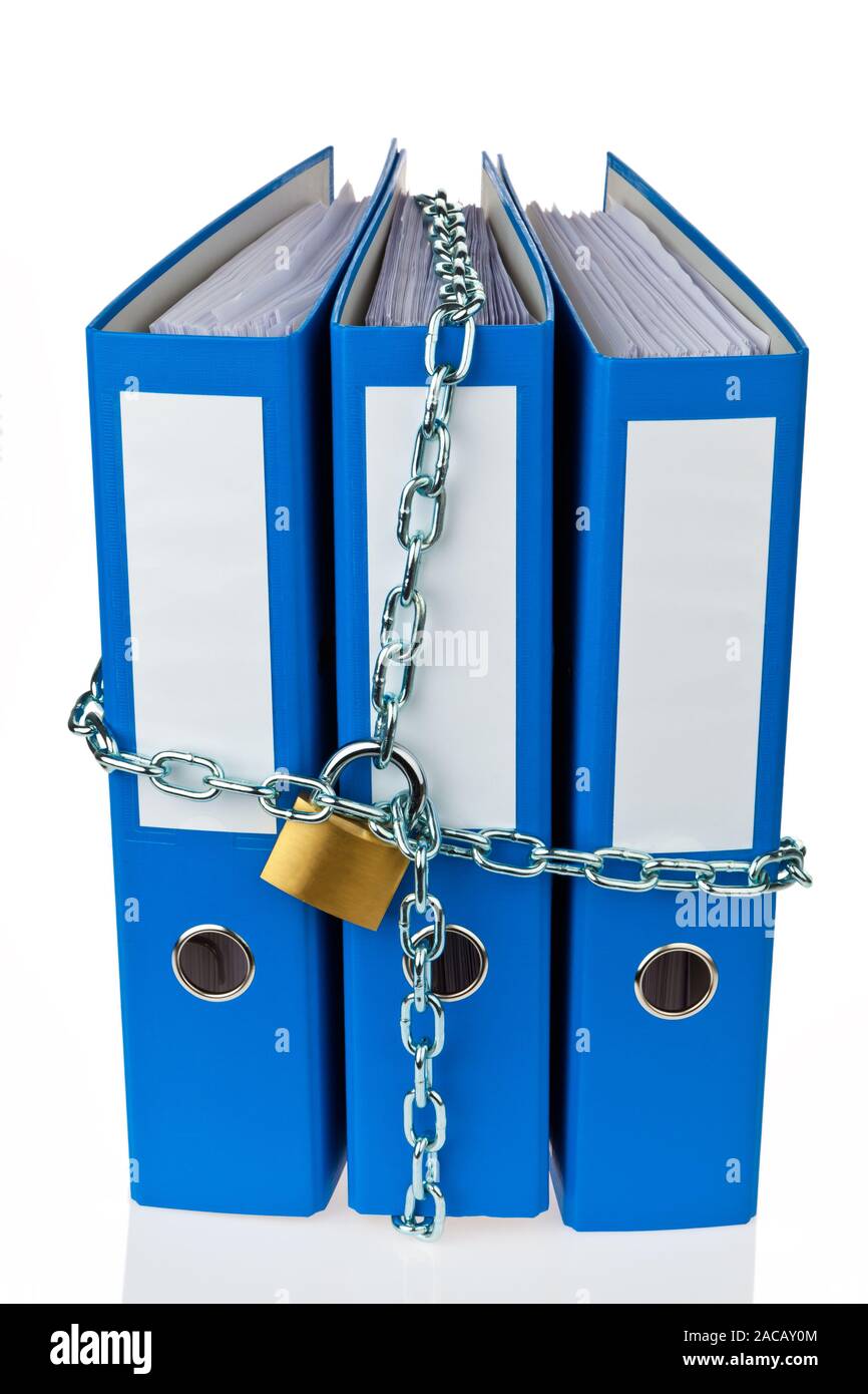 File closed with chain Stock Photo - Alamy