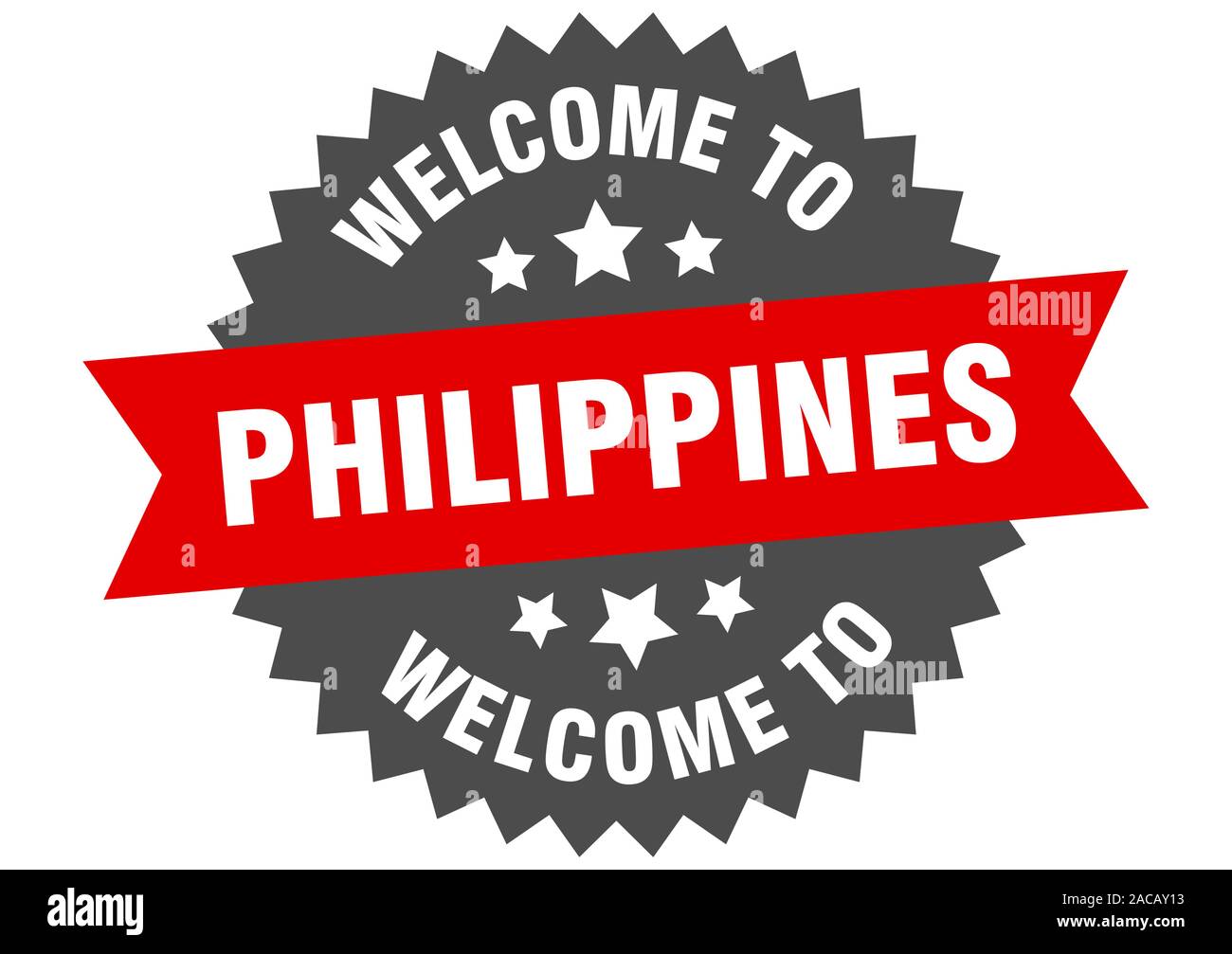 Philippines sign. welcome to Philippines red sticker Stock Vector Image ...