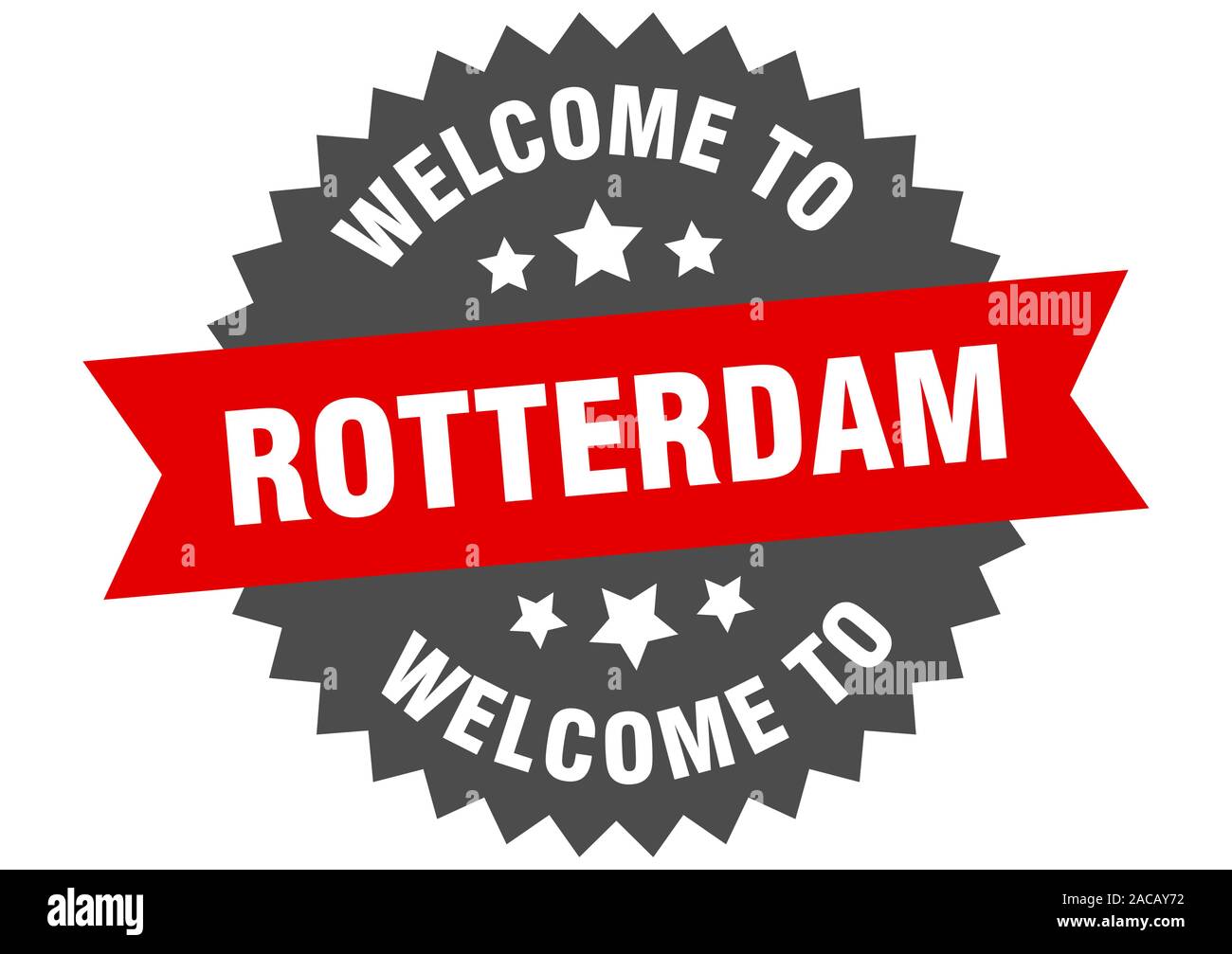 Rotterdam sign. welcome to Rotterdam red sticker Stock Vector Image ...