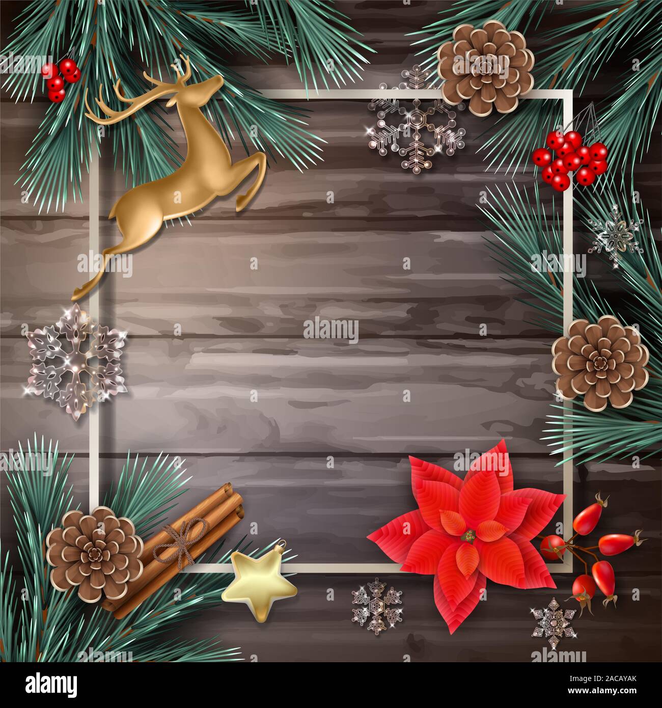 Christmas frame transparent hi-res stock photography and images - Alamy