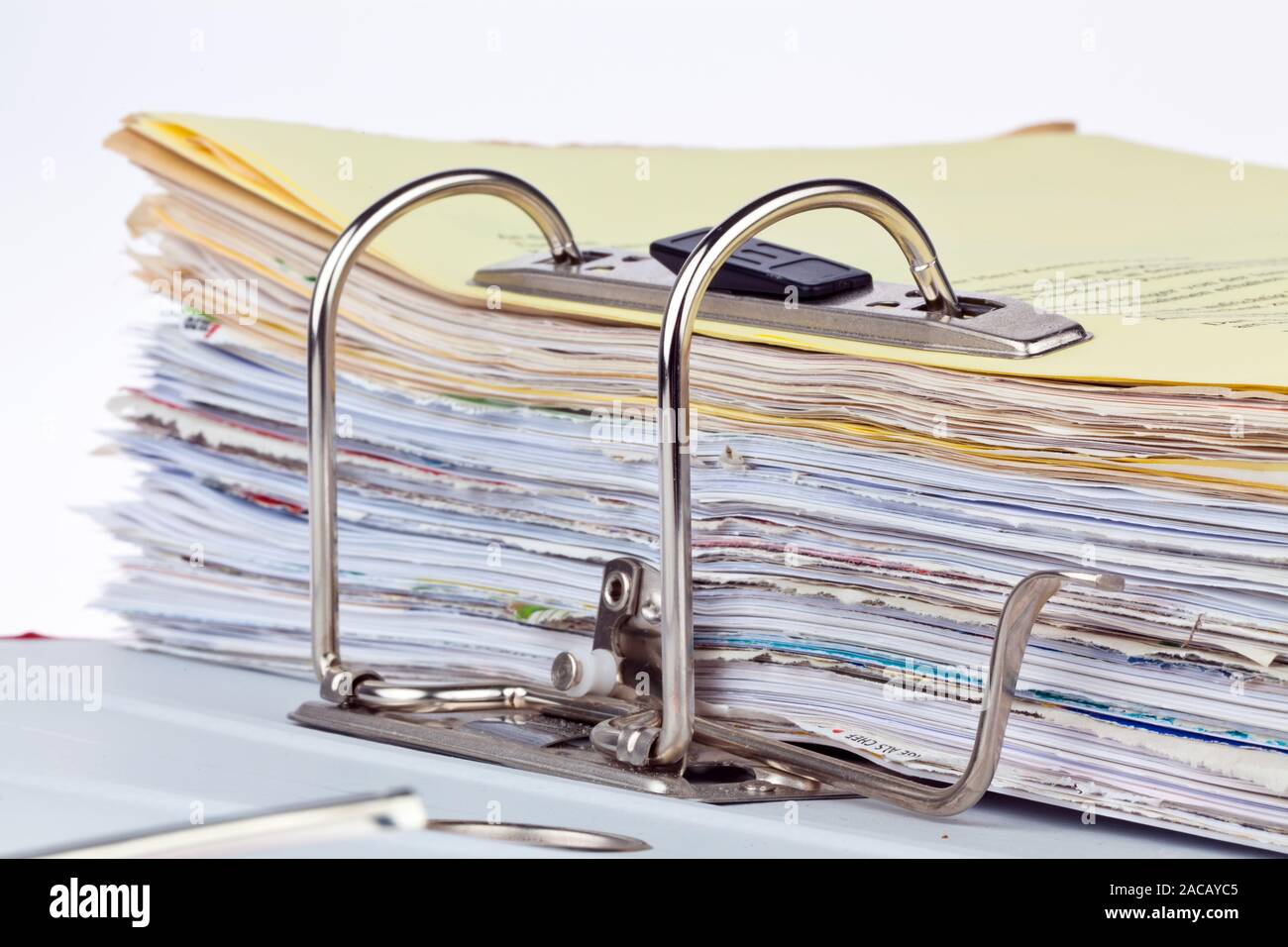 Files Folder with documents and papers Stock Photo - Alamy