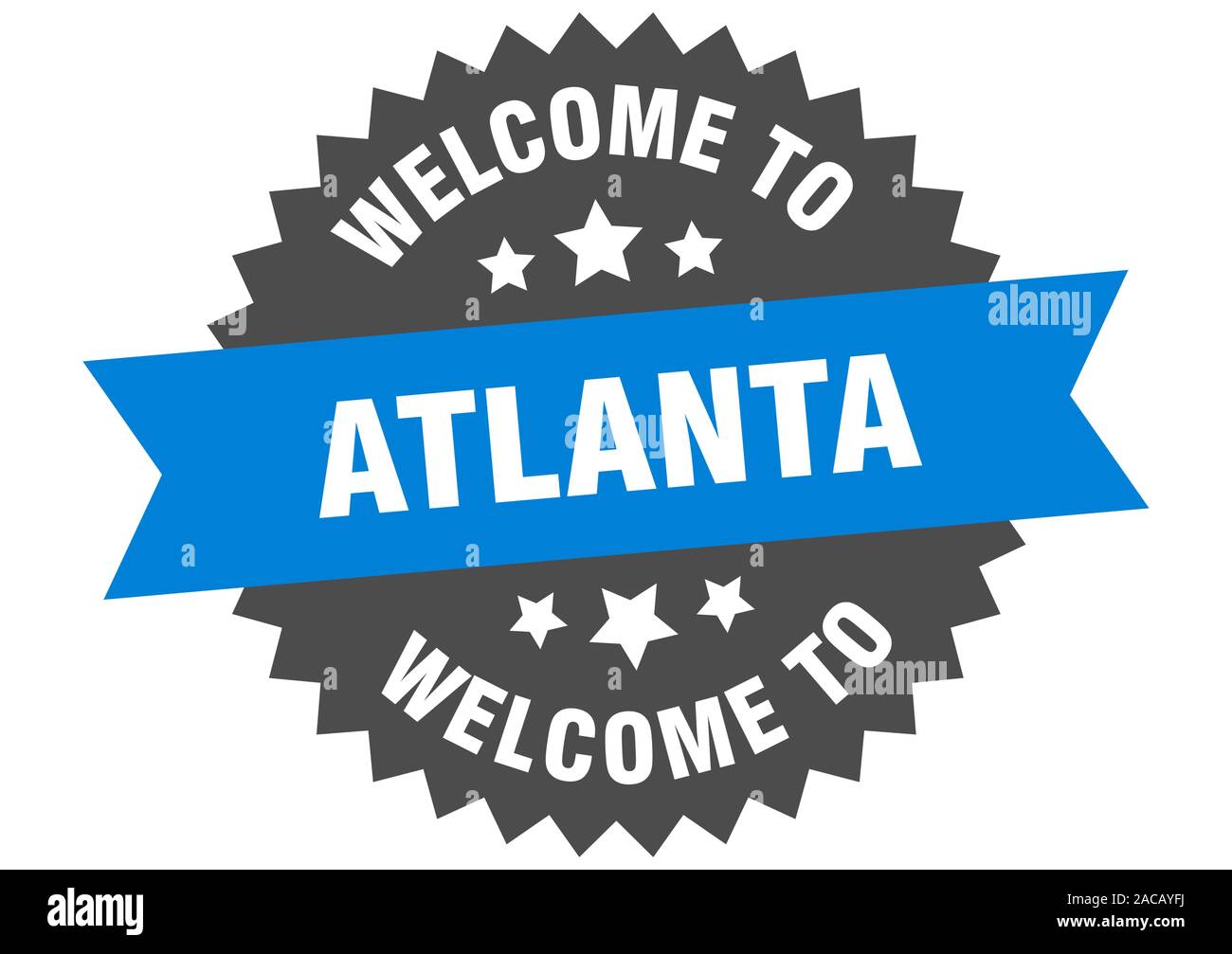 Atlanta sign. welcome to Atlanta blue sticker Stock Vector Image & Art ...