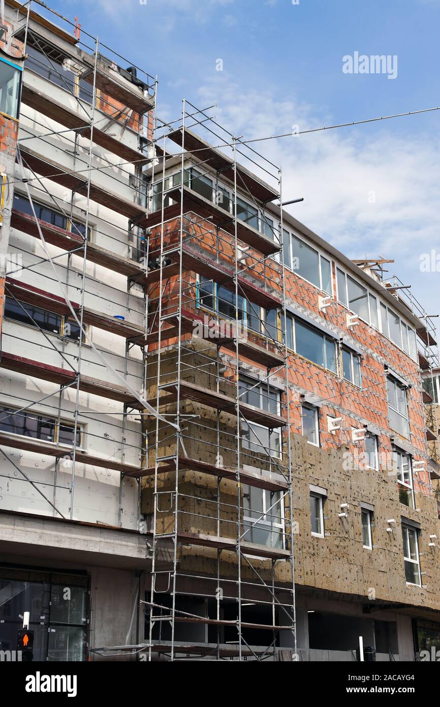 Thermal insulation for new shell of residential building Stock Photo ...