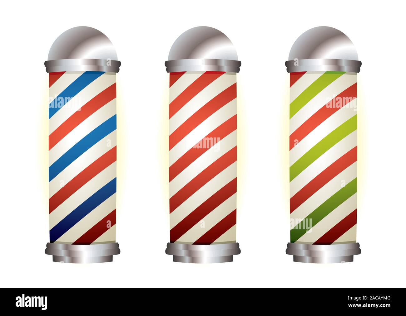 collection barbers pole Stock Photo - Alamy