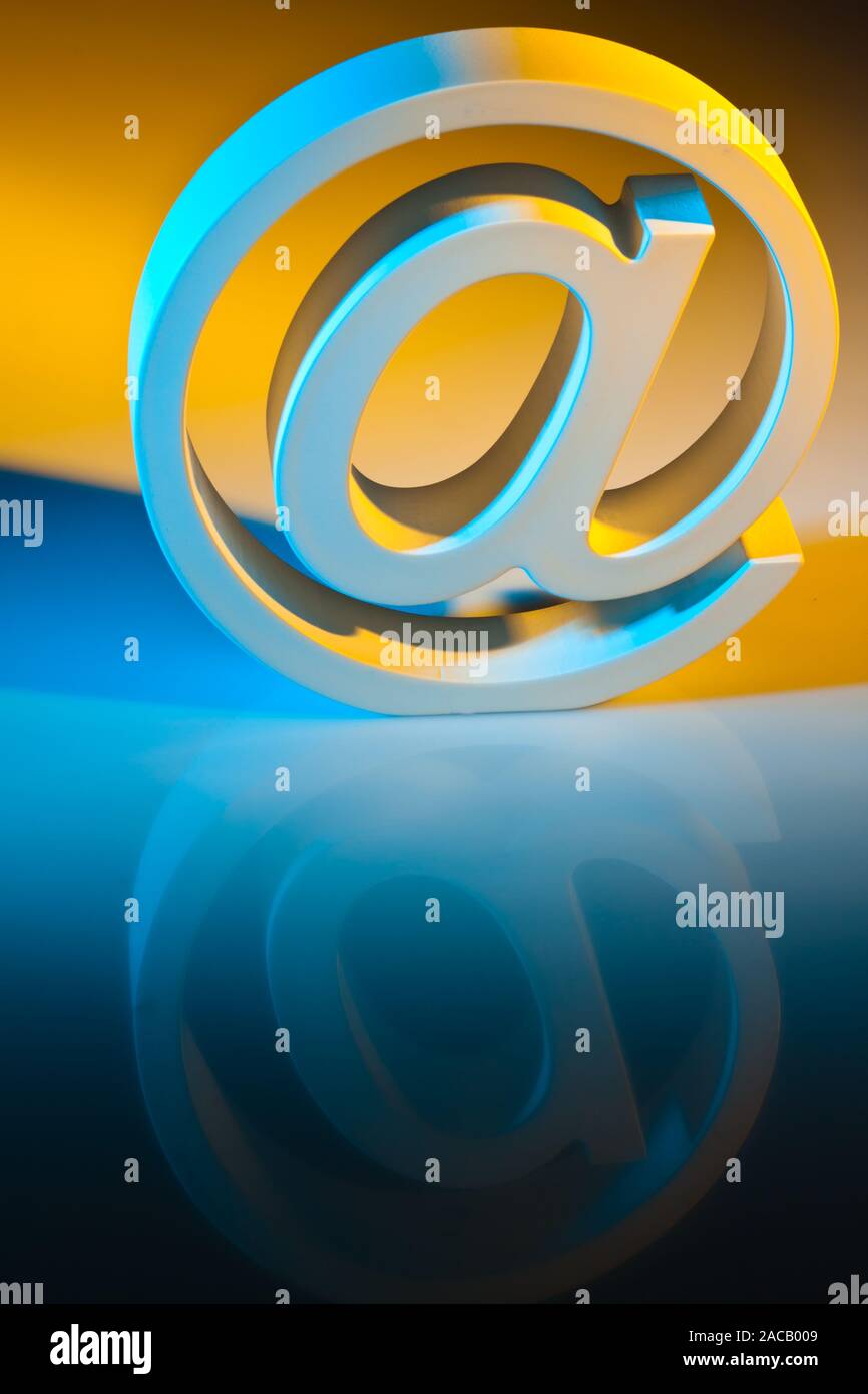 E-mail characters. Online communication Stock Photo - Alamy