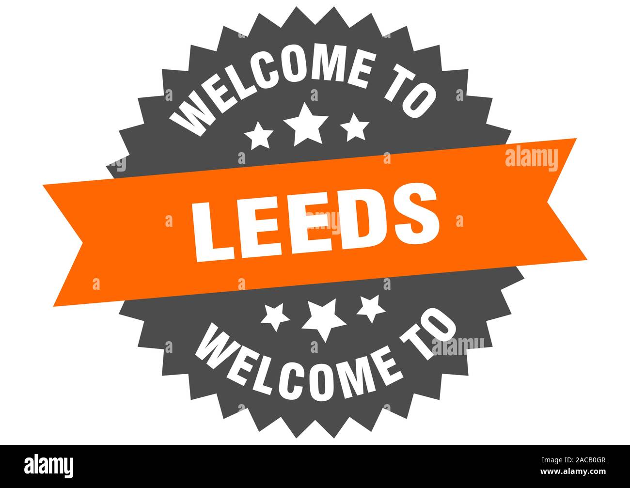 Leeds sign. welcome to Leeds orange sticker Stock Vector Image & Art ...