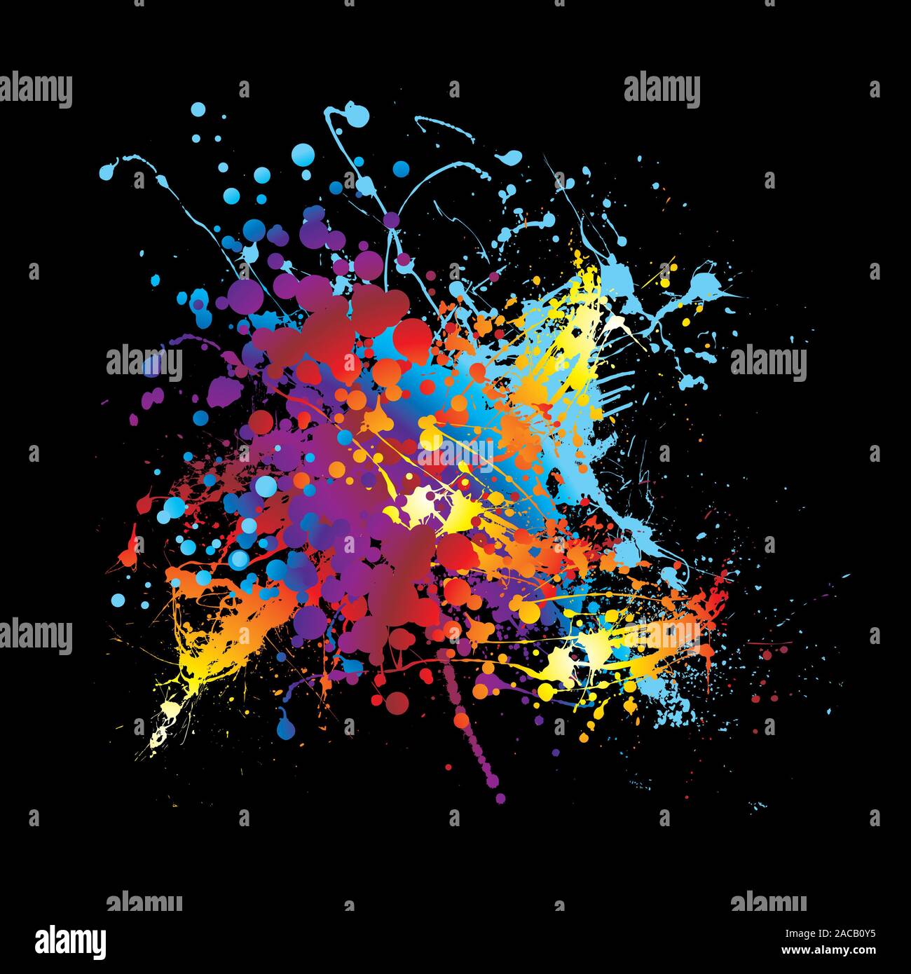 Splat ink rainbow Stock Photo - Alamy