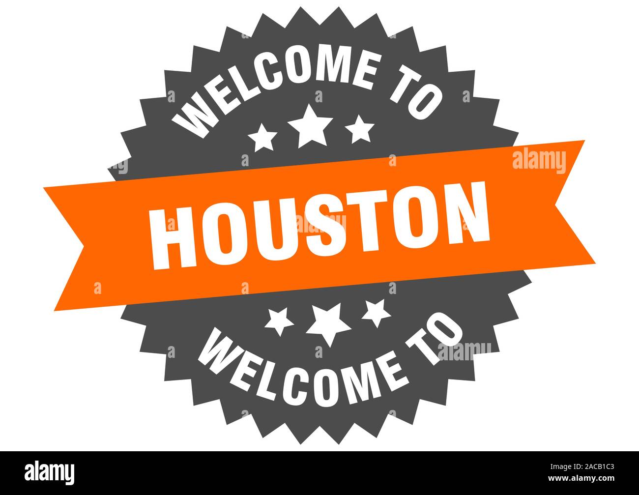 Houston sign. welcome to Houston orange sticker Stock Vector Image ...