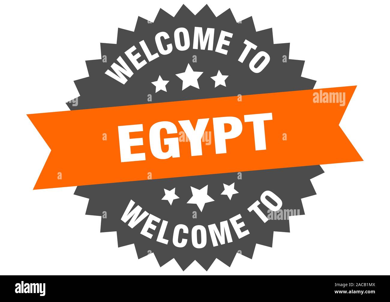 Egypt sign. welcome to Egypt orange sticker Stock Vector Image & Art ...