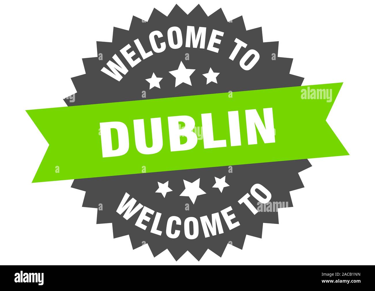 Dublin sign. welcome to Dublin green sticker Stock Vector Image & Art ...