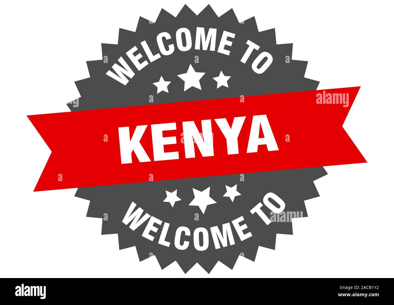 Kenya sign. welcome to Kenya red sticker Stock Vector Image & Art - Alamy
