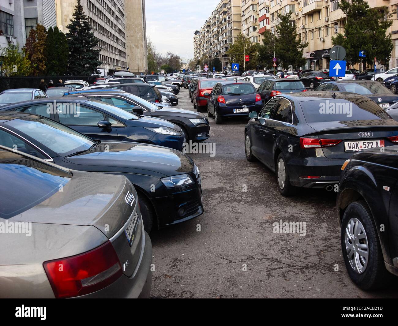 Bucharest parking lots hi-res stock photography and images - Alamy