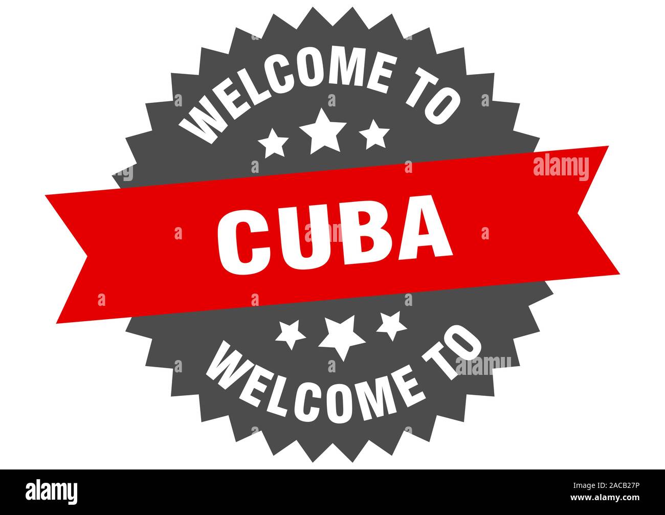 Cuba sign. welcome to Cuba red sticker Stock Vector Image & Art - Alamy