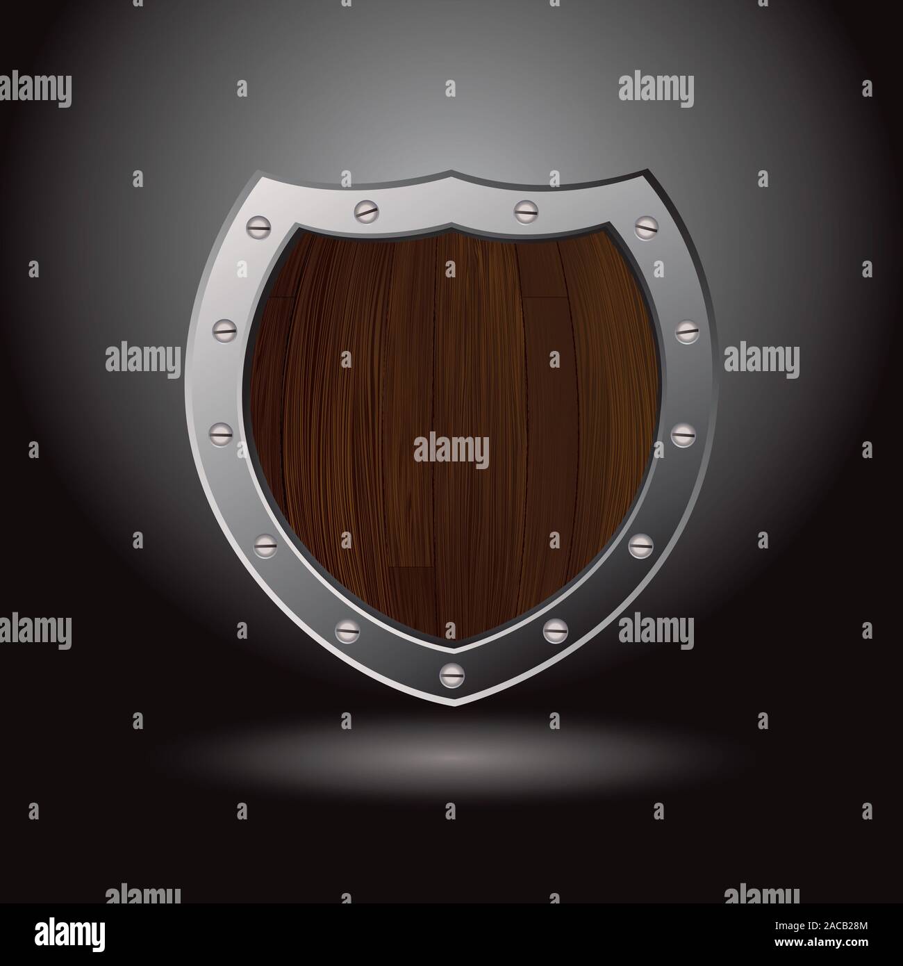 Wood shield hi-res stock photography and images - Alamy