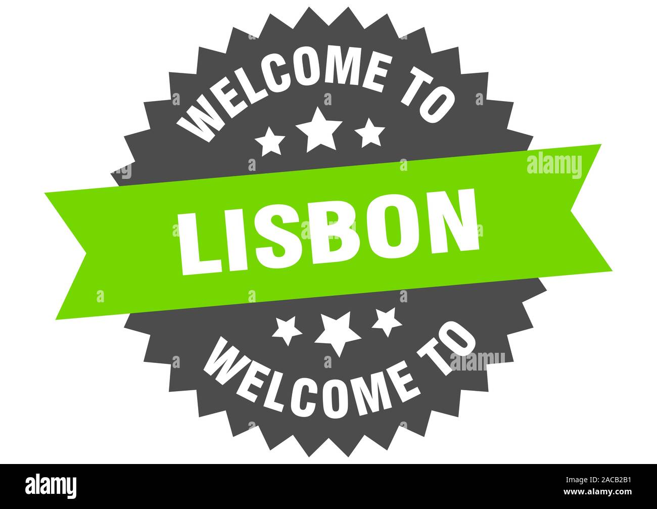 Lisbon sign. welcome to Lisbon green sticker Stock Vector Image & Art ...