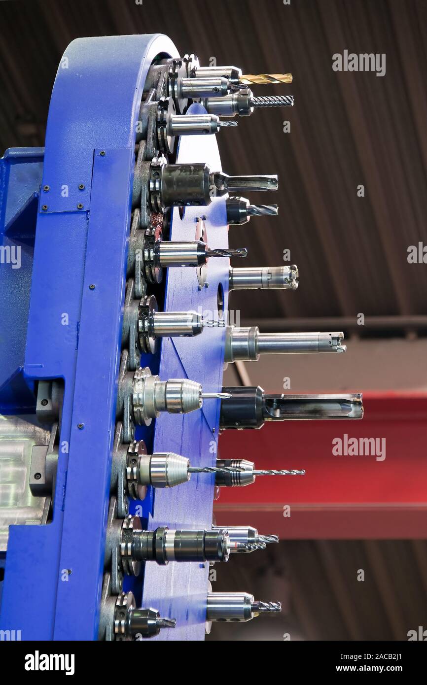 Milling head of a CNC milling machine Stock Photo - Alamy
