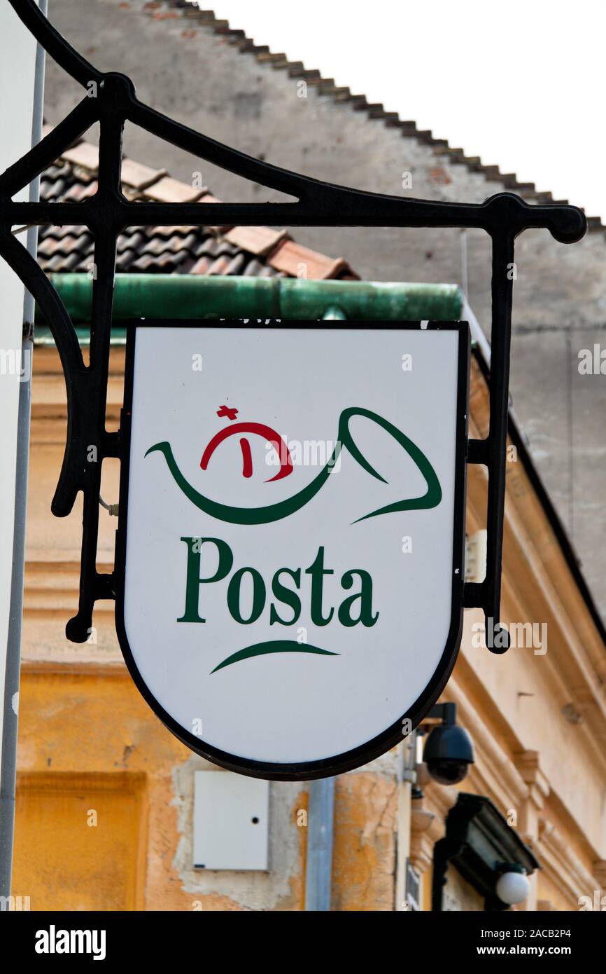 Post office and mailbox in Hungary Stock Photo - Alamy