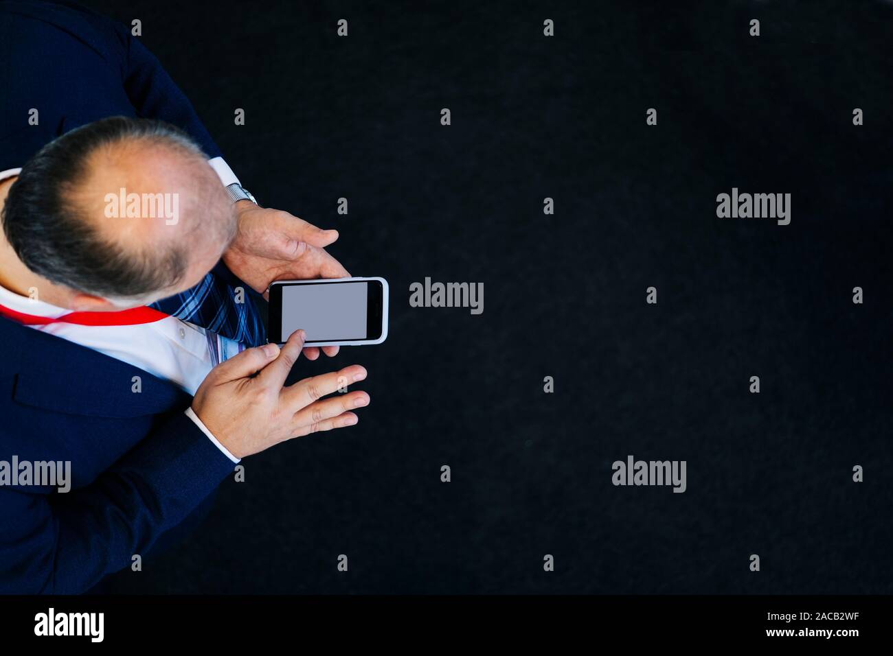 Man mobile rear view hi-res stock photography and images - Alamy