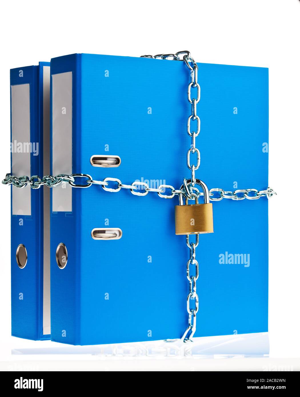 Files folder closed with chain Stock Photo - Alamy