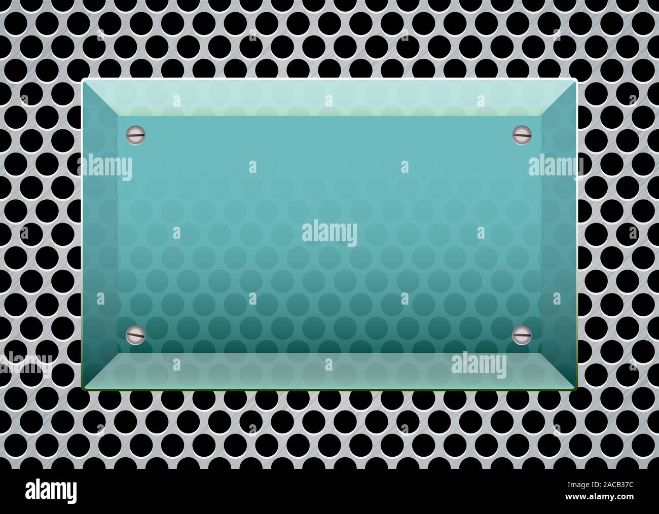 Glass sign metal background Stock Photo - Alamy