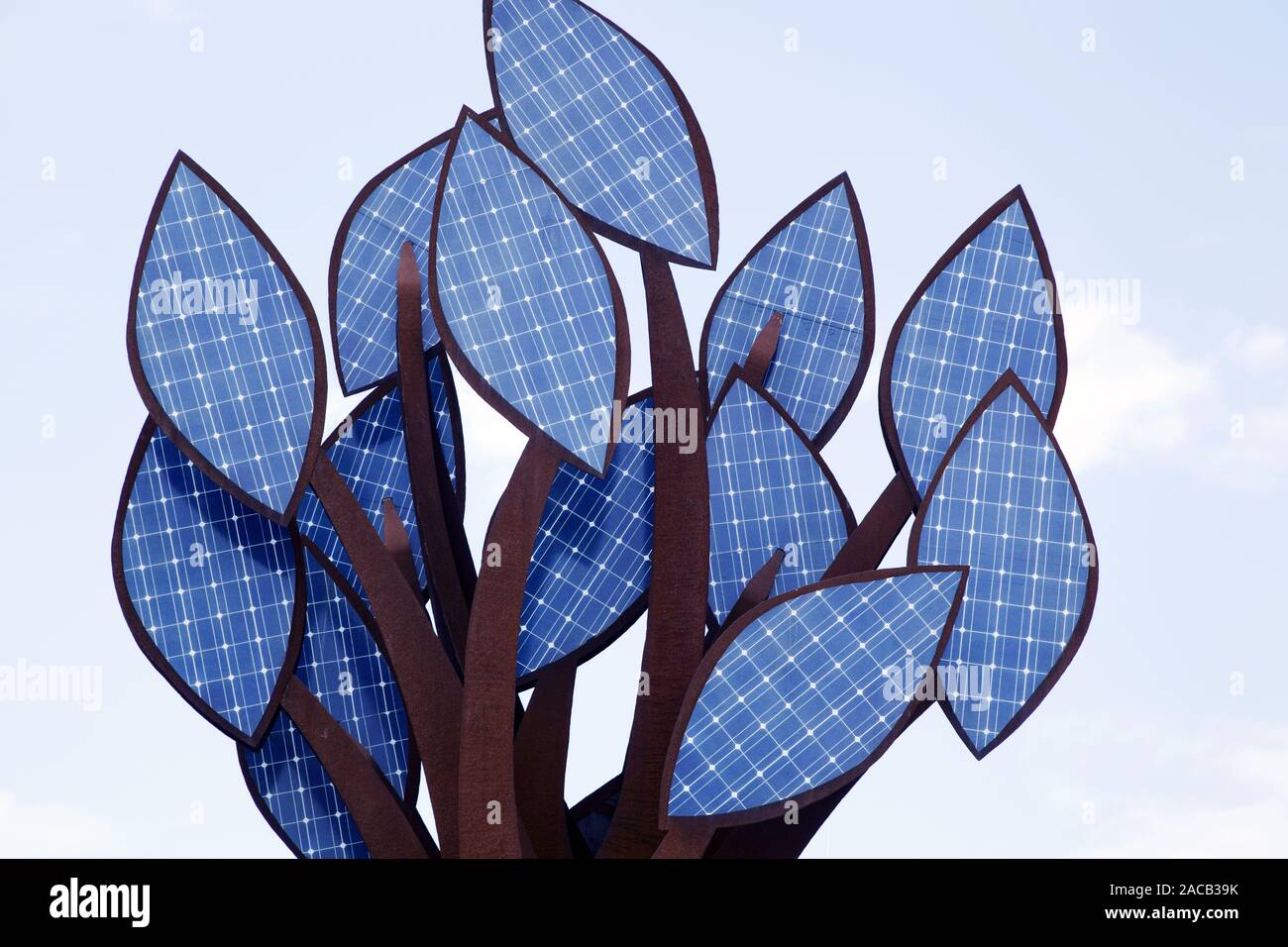 A Tree of Solar Energy Cells Stock Photo - Alamy