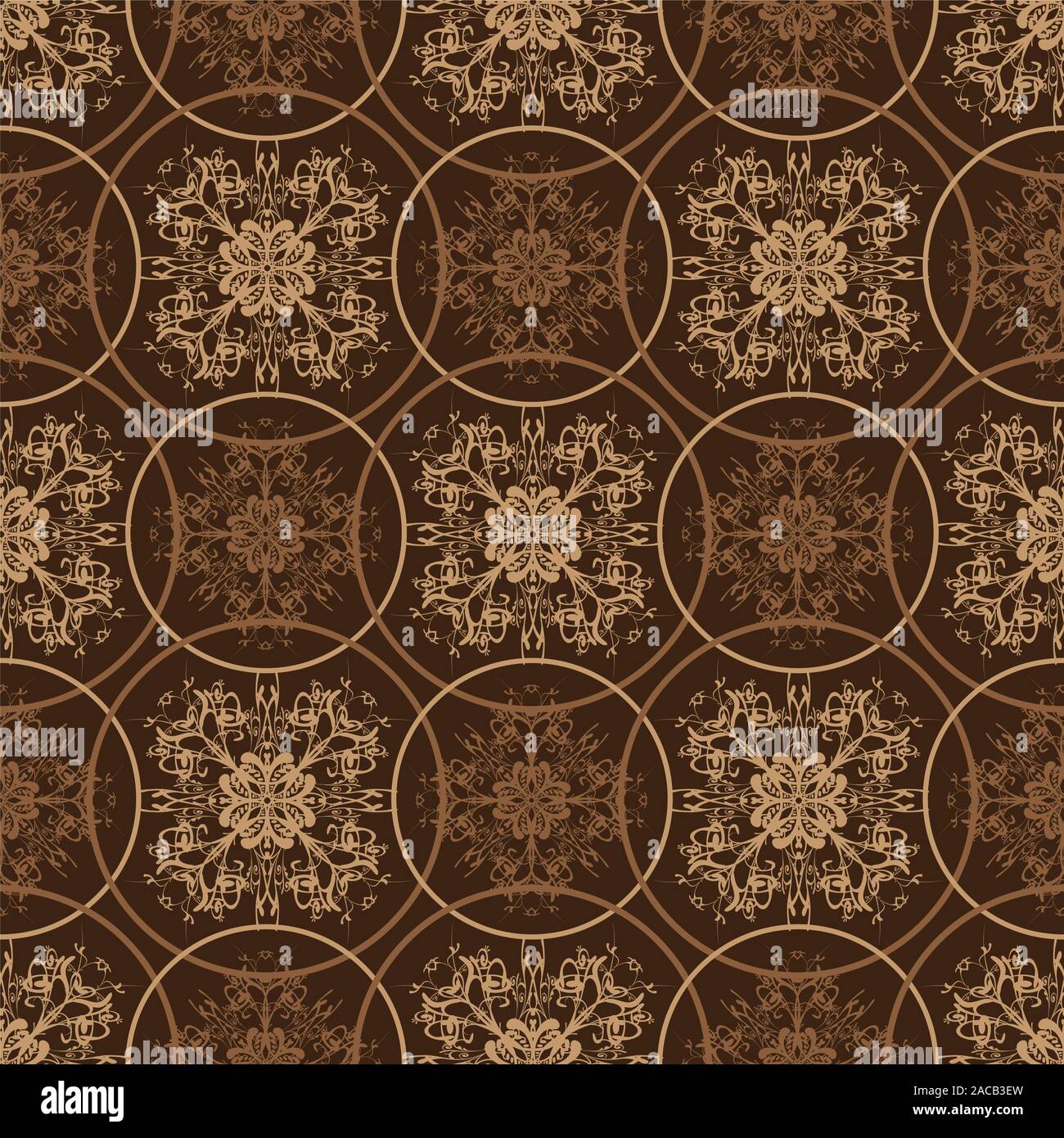 Retro brown floral pattern Stock Photo - Alamy
