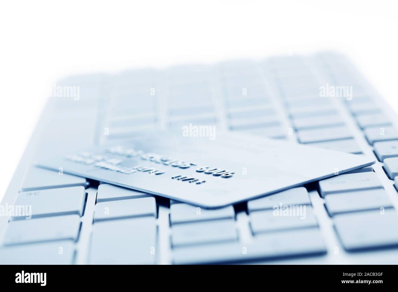 Computer keyboard and credit card Stock Photo - Alamy