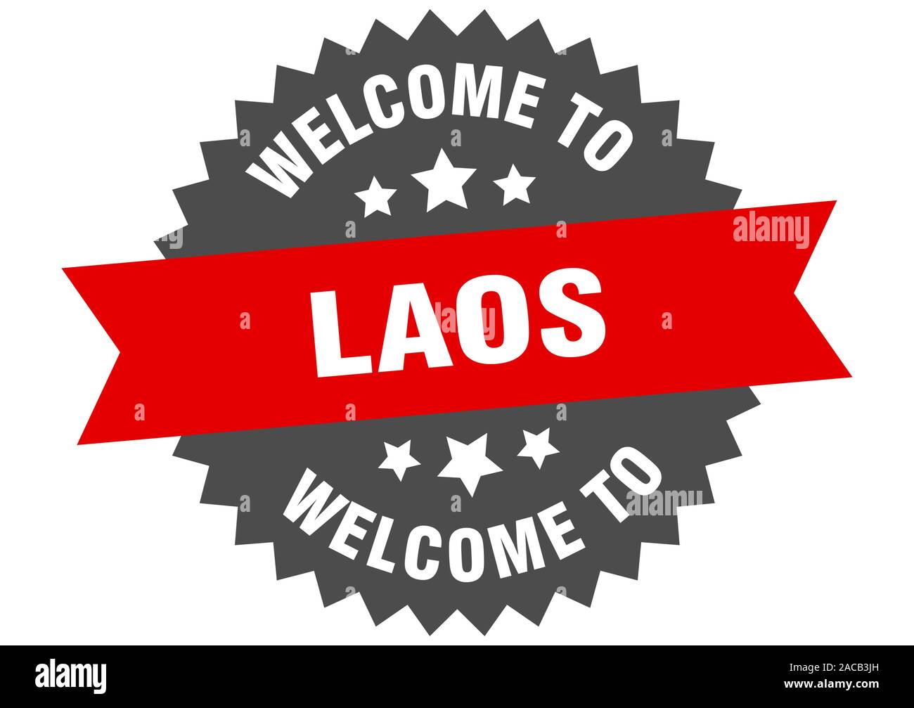 Laos sign. welcome to Laos red sticker Stock Vector Image & Art - Alamy