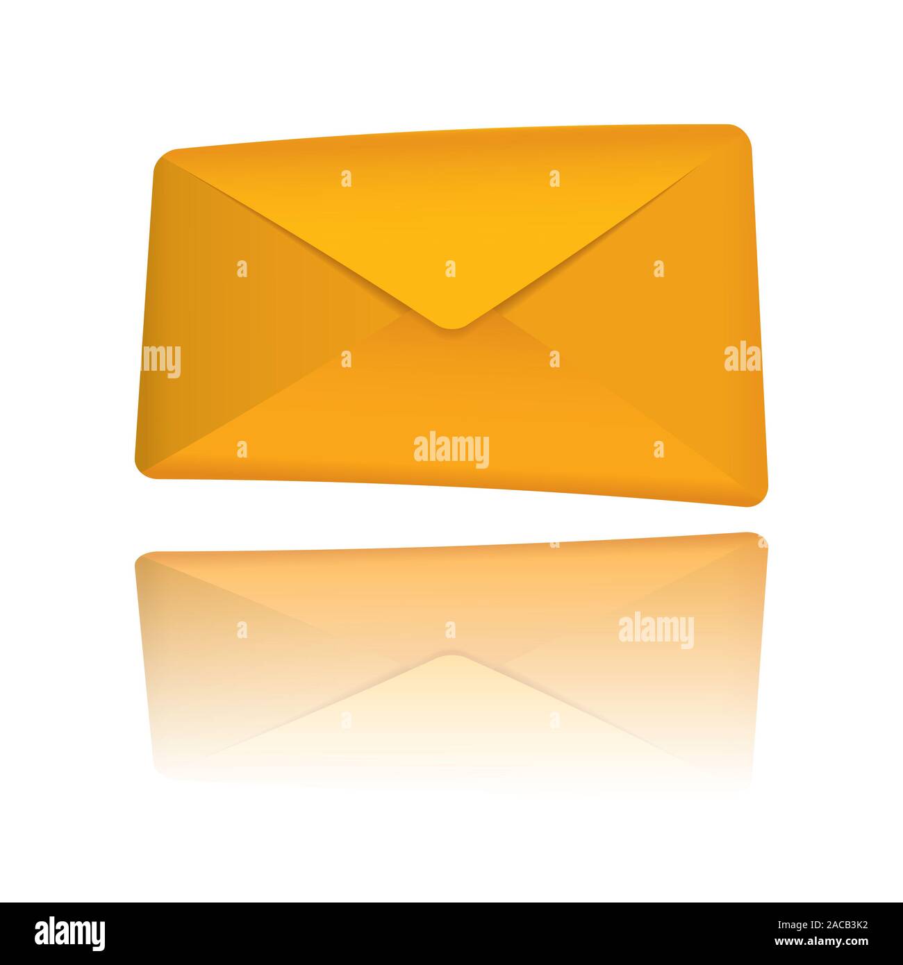 Orange modern envelope Stock Photo - Alamy