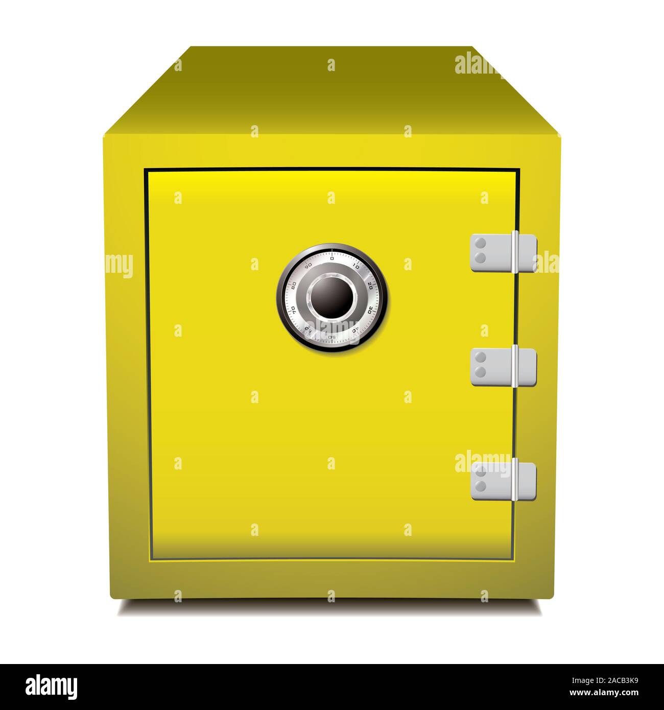 Secure gold metal safe Stock Photo - Alamy
