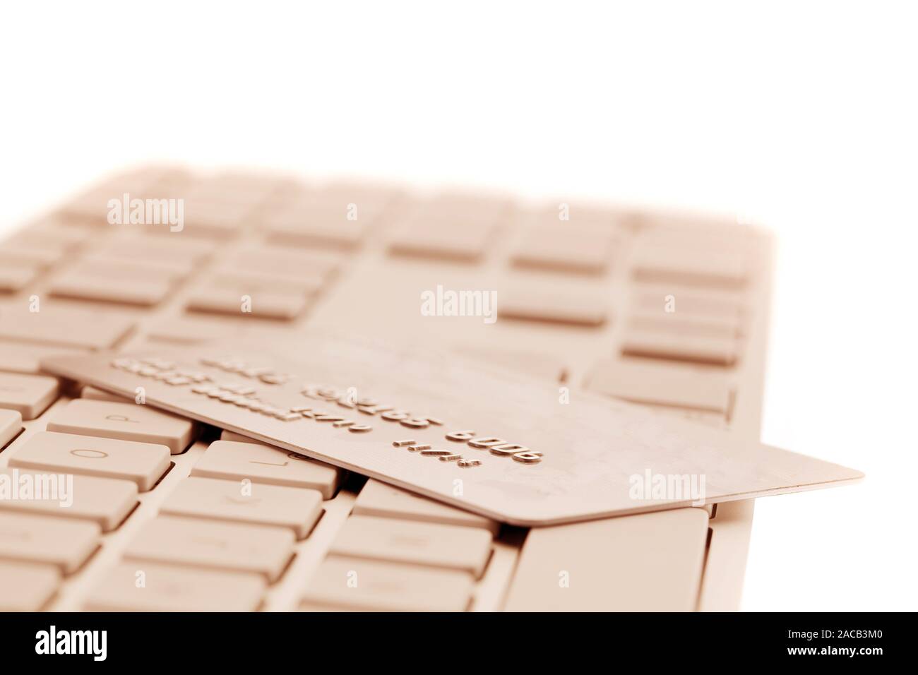 Computer keyboard and credit card Stock Photo - Alamy