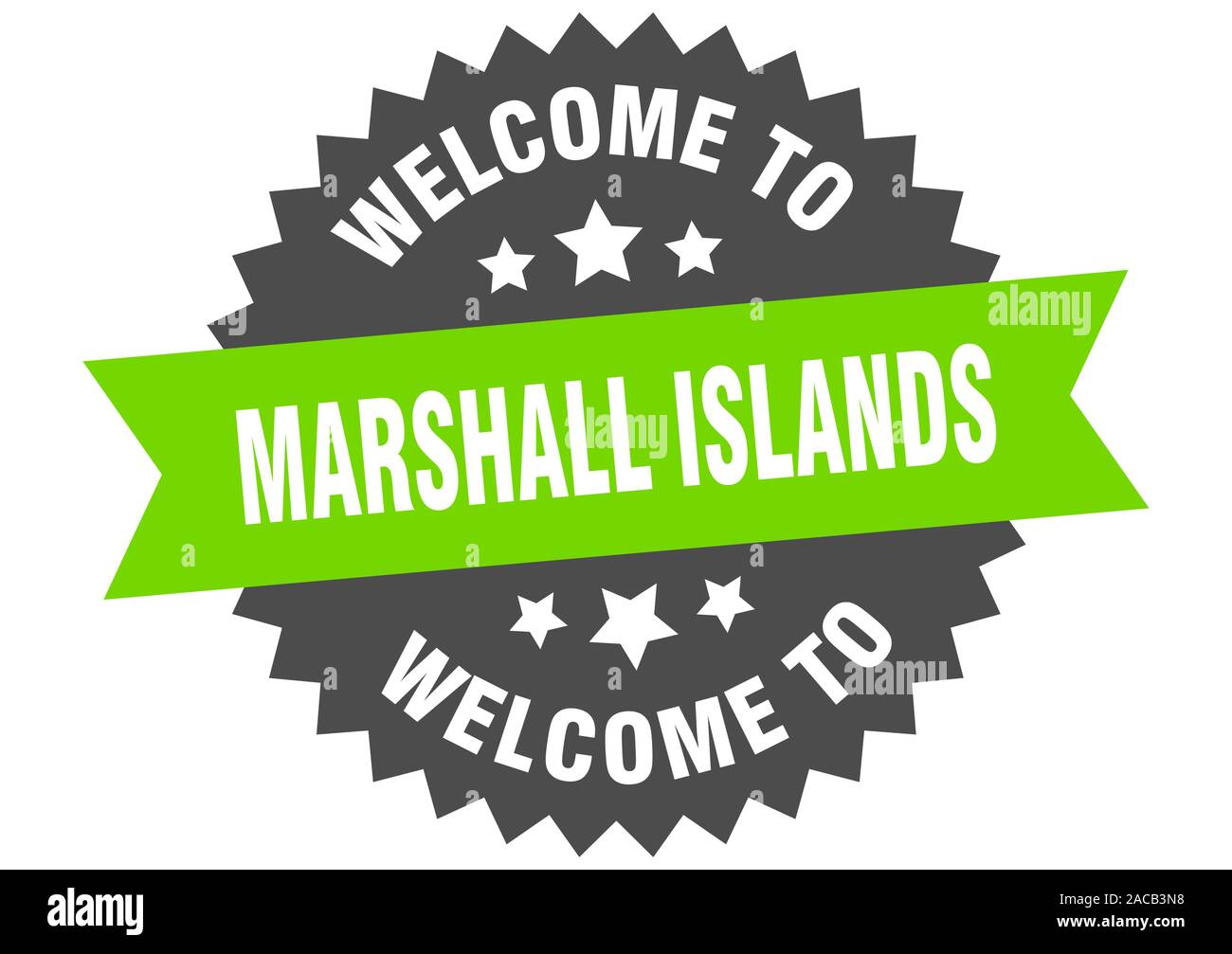 Marshall Islands sign. welcome to Marshall Islands green sticker Stock ...