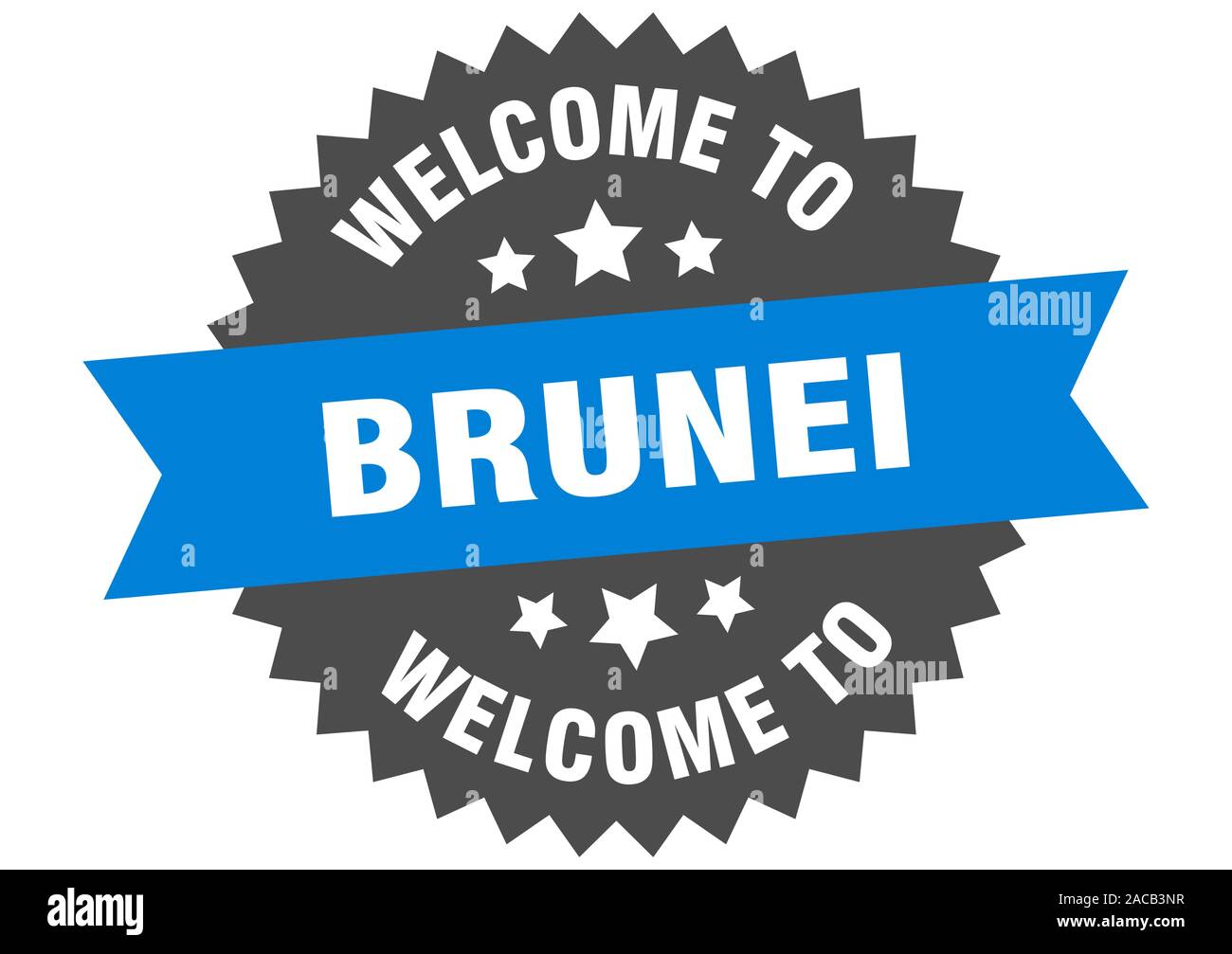 Brunei sign. welcome to Brunei blue sticker Stock Vector Image & Art ...