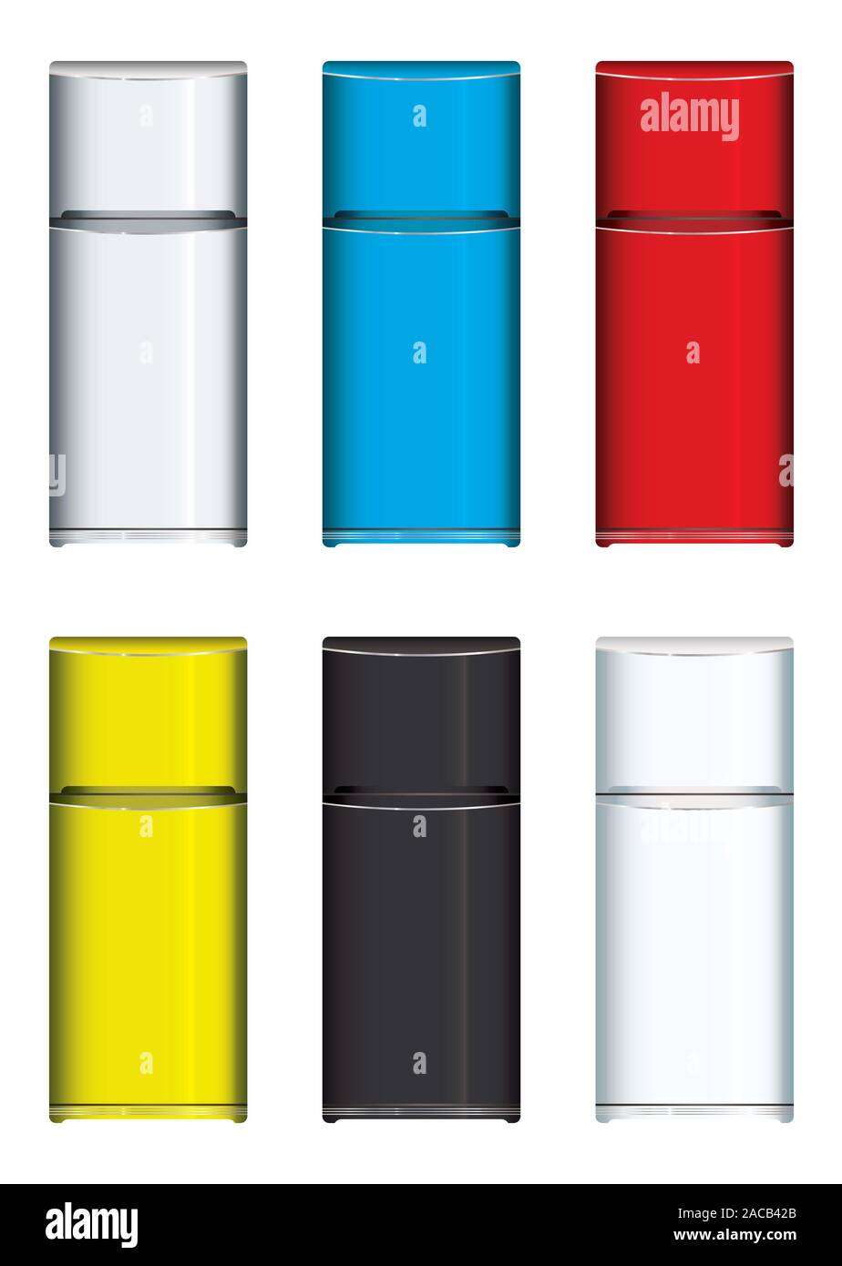 Modern fridge collection Stock Photo - Alamy