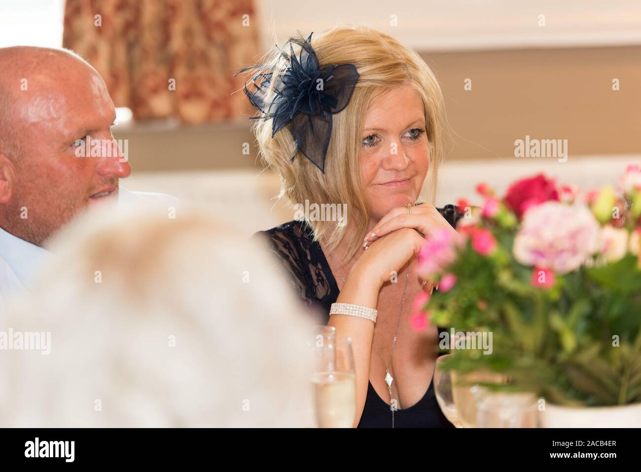 Wedding guests enjoy their Wedding breakfast at the Borough Arms hotel ...