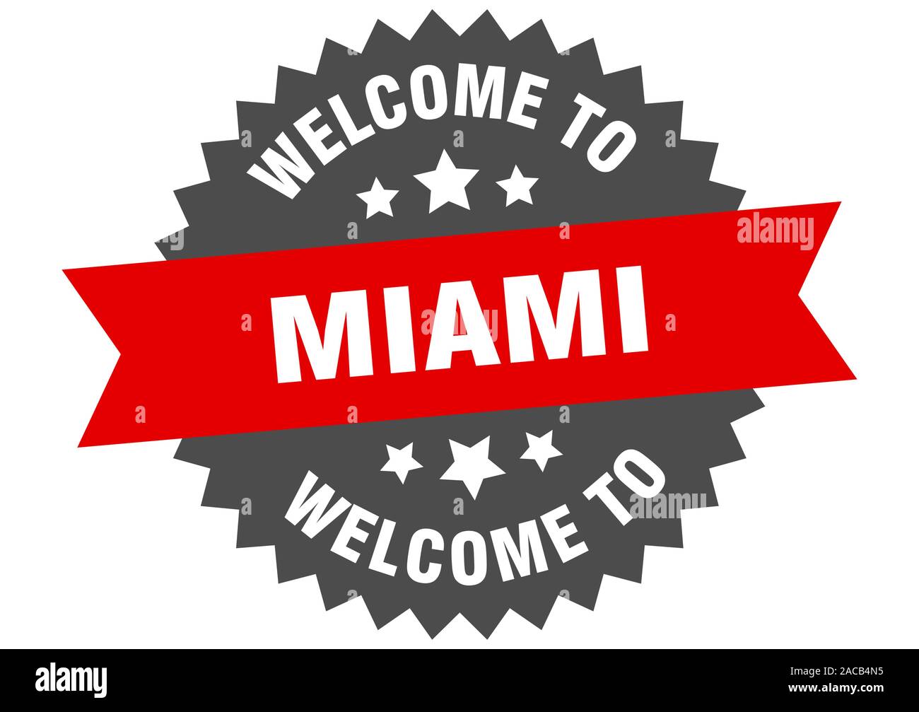 Miami sign. welcome to Miami red sticker Stock Vector Image & Art - Alamy