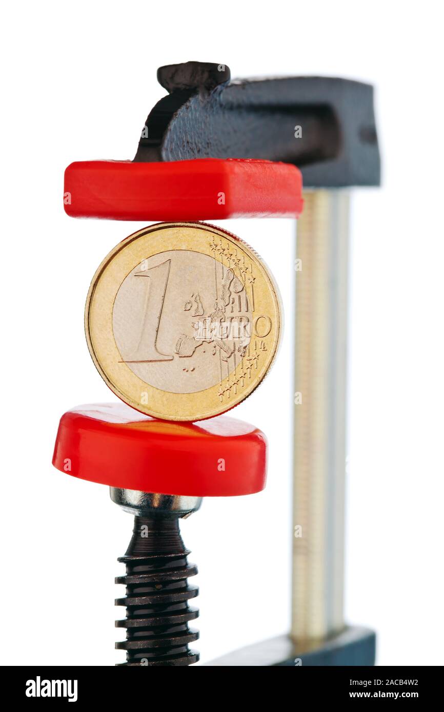 Euro coin in vice hi-res stock photography and images - Alamy