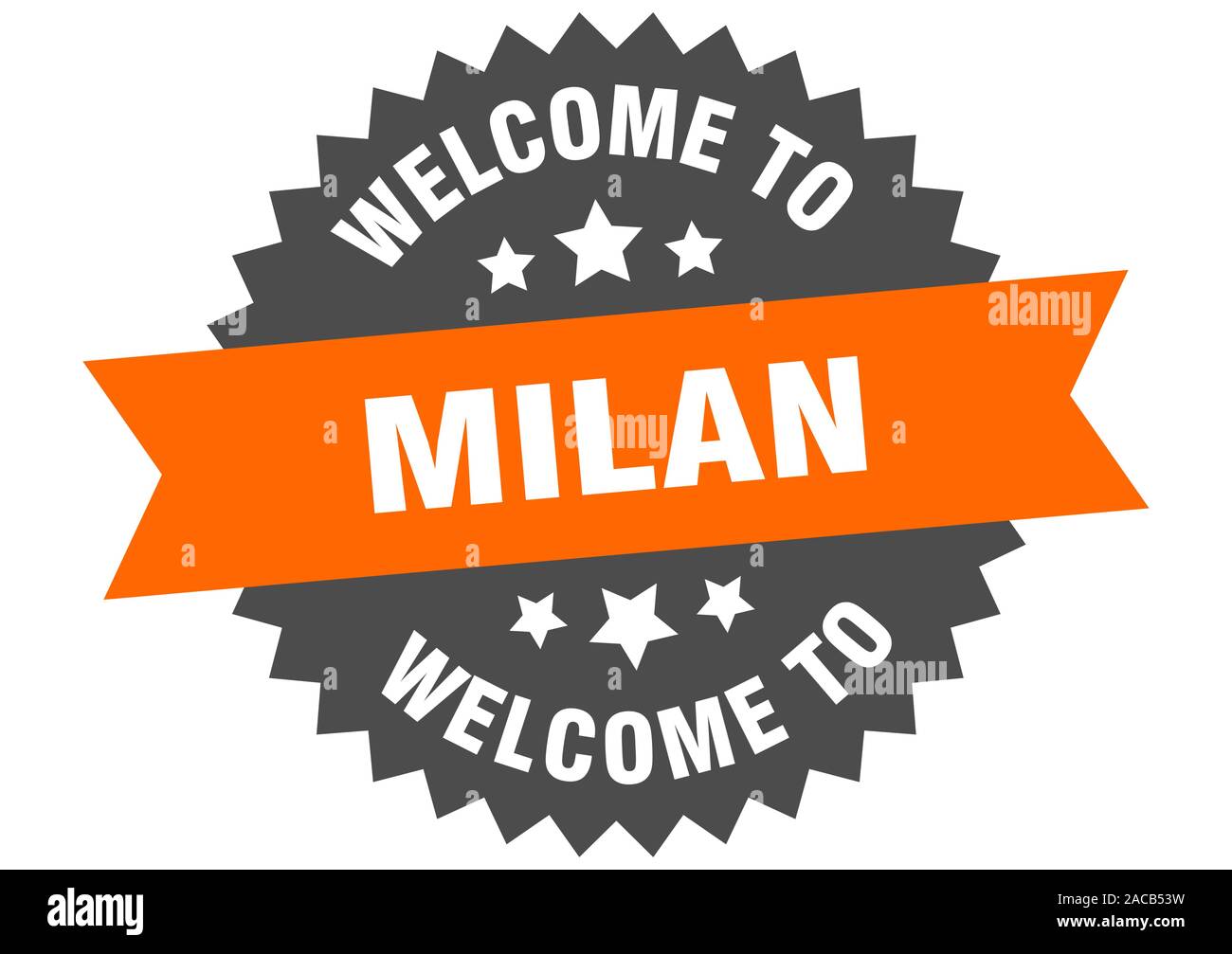 Milan sign. welcome to Milan orange sticker Stock Vector Image & Art ...