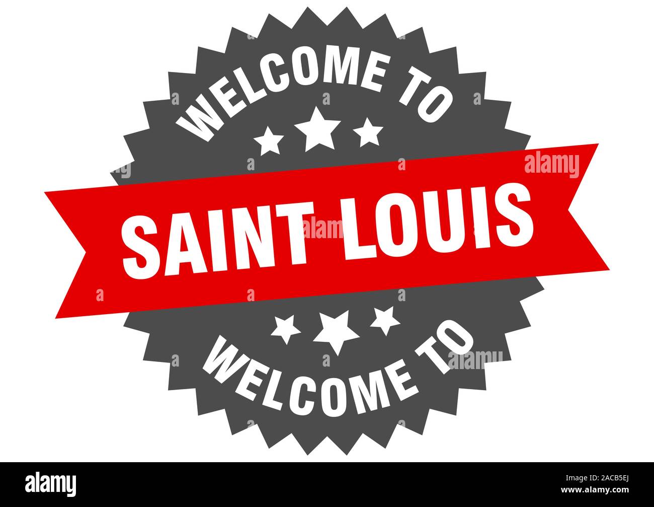 Saint Louis sign. welcome to Saint Louis red sticker Stock Vector Image ...