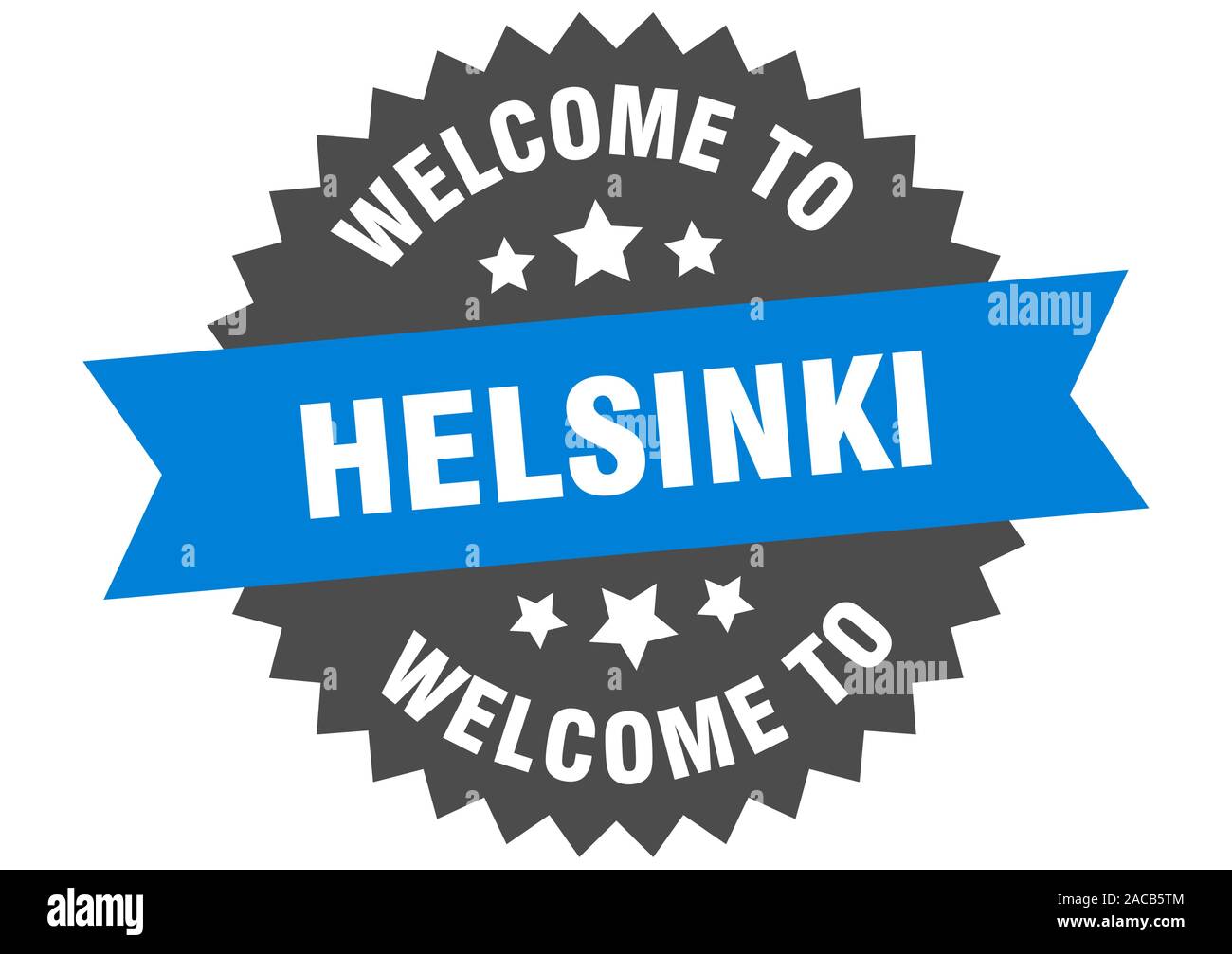 Helsinki sign. welcome to Helsinki blue sticker Stock Vector Image ...
